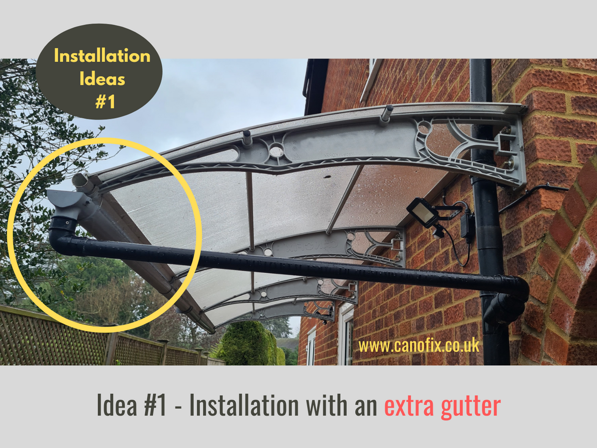 Installation Idea #1 - Installation with an Extra Gutter – Canofix Door ...